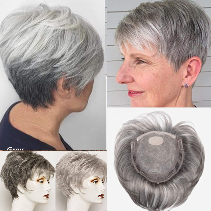 Natural Density Stylish Pixie Wiglets Crown Toppers for Women